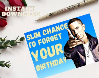 Eminem Birthday Card - Etsy