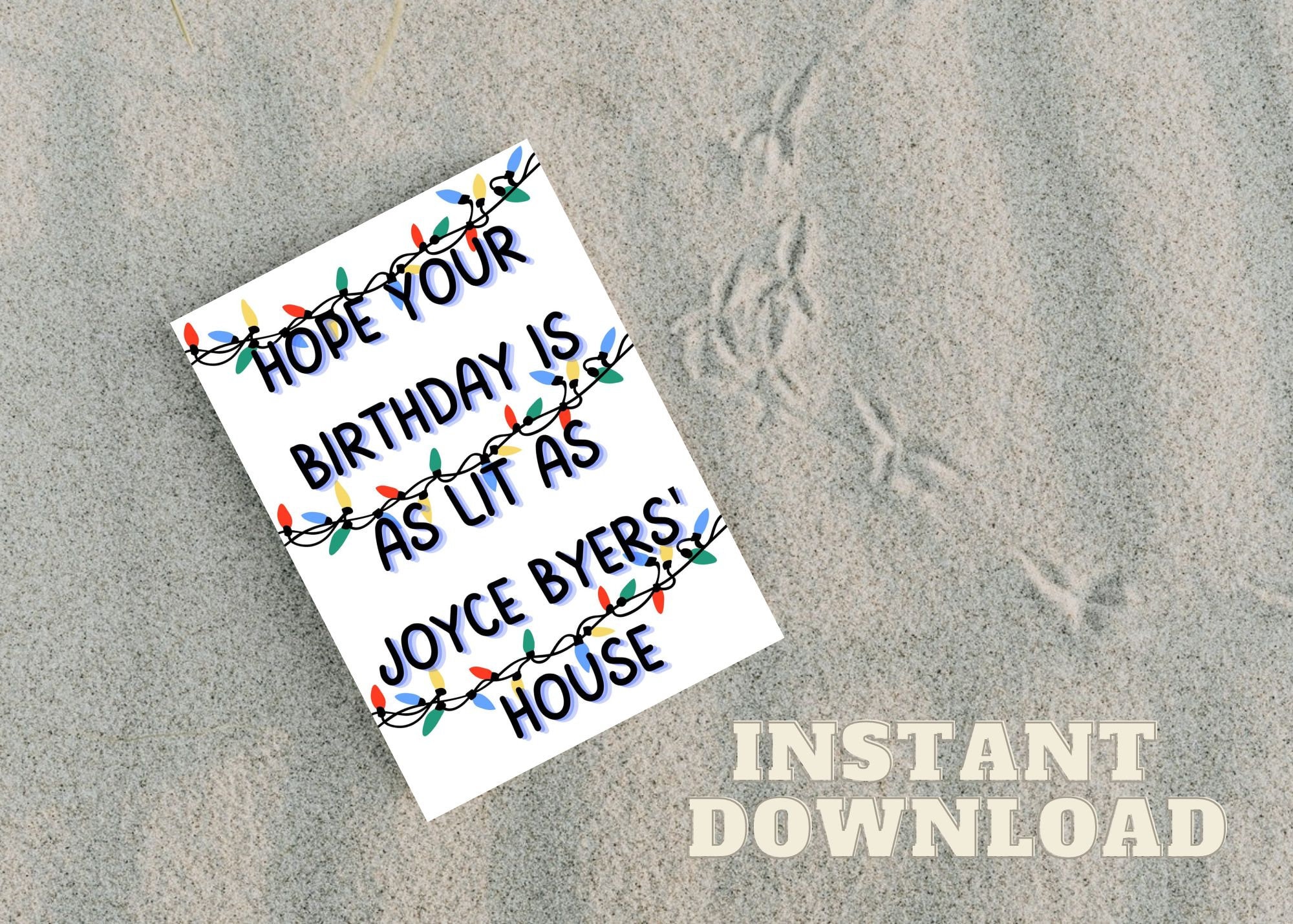 The Original Joyce Byers PRINTABLE Card | Stranger Things | Funny ...