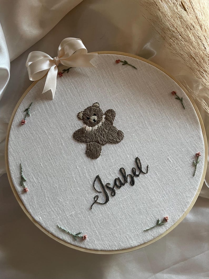 Custom Name Embroidery Art- Embroidery Hoop Art- Baby Name Embroidery ...