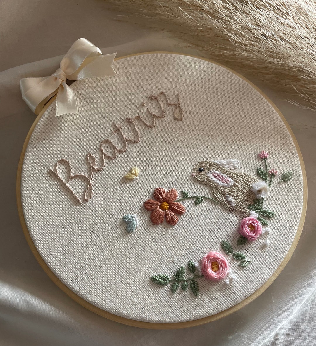 Custom Name Embroidery Art- Embroidery Hoop Art- Baby Name Embroidery ...