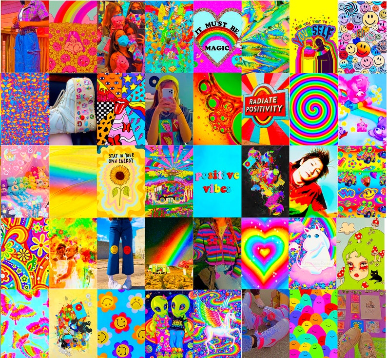 114 Pcs Indie Aesthetic Wall Collage Kit Room Decor Etsy Uk