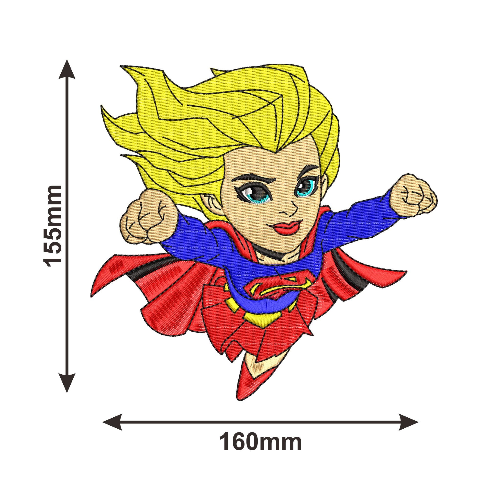 Super Girl Embroidery Design Files for Machine Embroidery. - Etsy