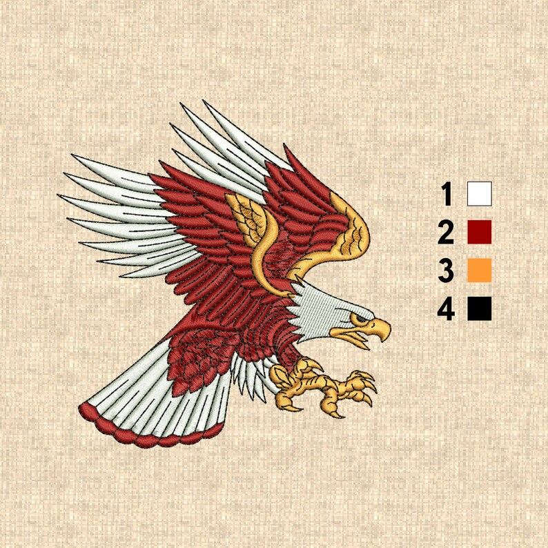 Eagle Embroidery Design Files for Machine Embroidery.eagle - Etsy