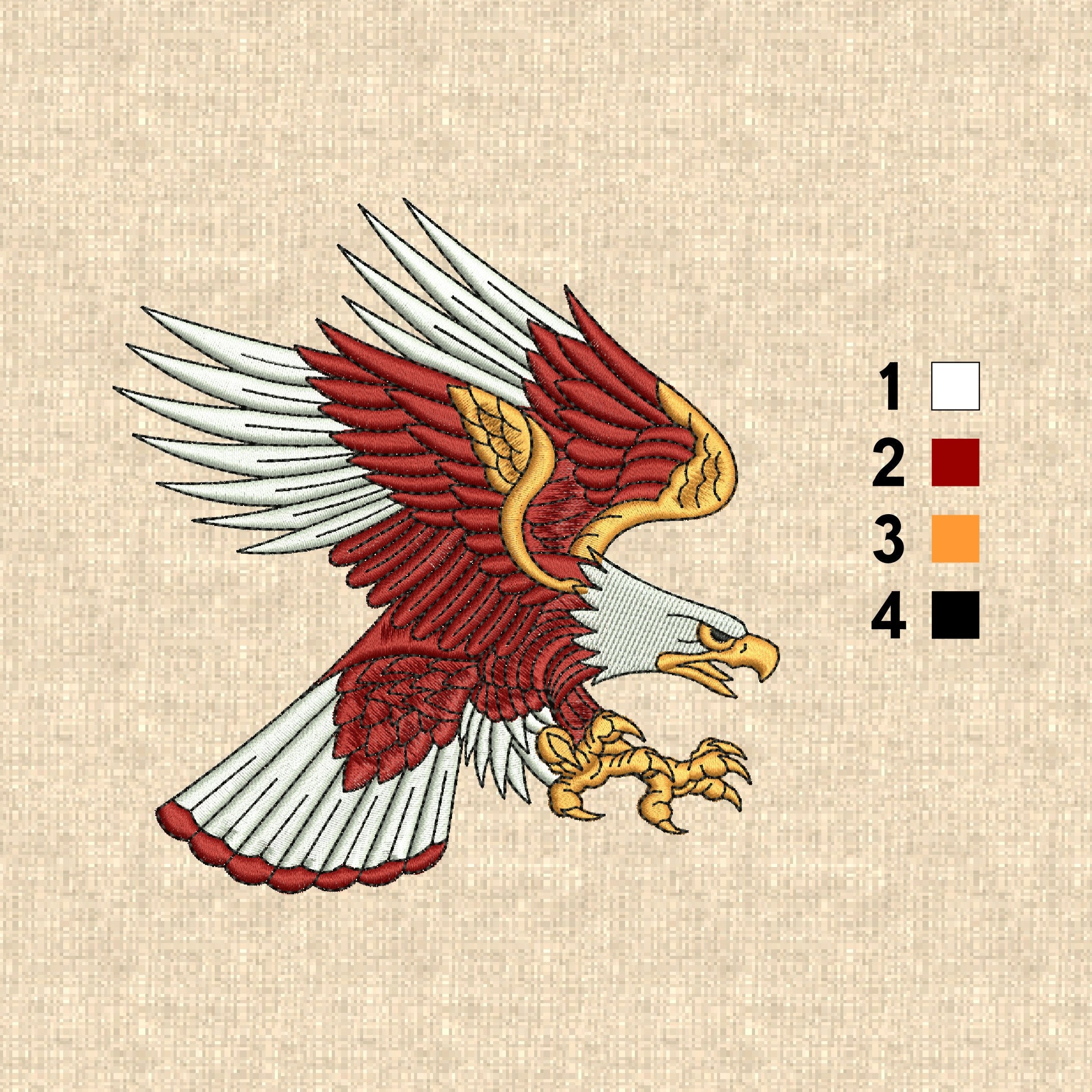 Eagle Embroidery Design Files for Machine Embroidery.eagle - Etsy