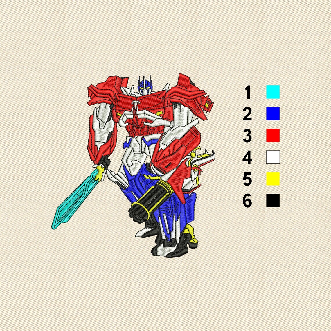 Optimus Prime Embroidery Design, Transformers Robot (digital Download ...