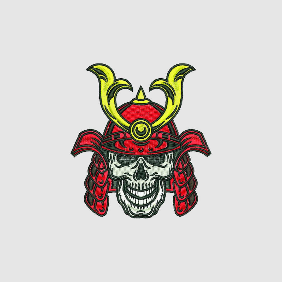 Samurai Skull Embroidery Design Files for Machine Embroidery.skull ...