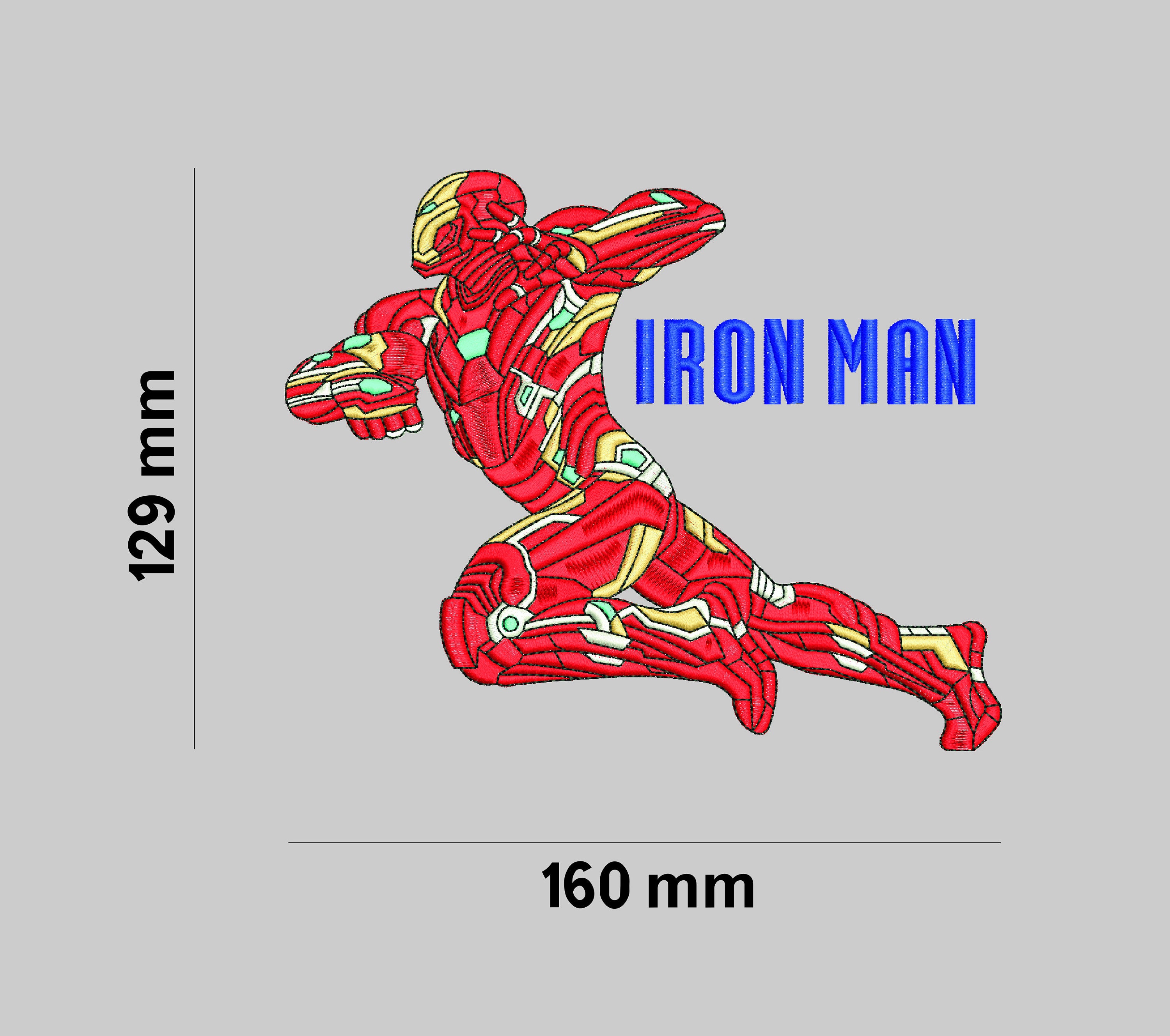 Iron Man Embroidery Design Files for Machine Embroidery.iron | Etsy