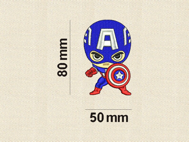 Captain America Embroidery Design Files for Machine | Etsy