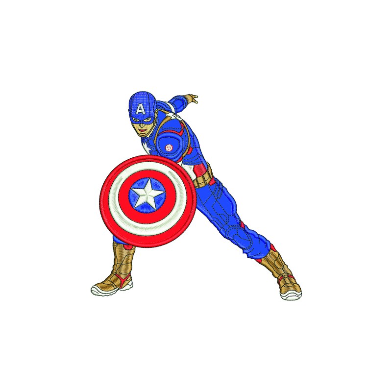 Captain America Embroidery Design - Etsy