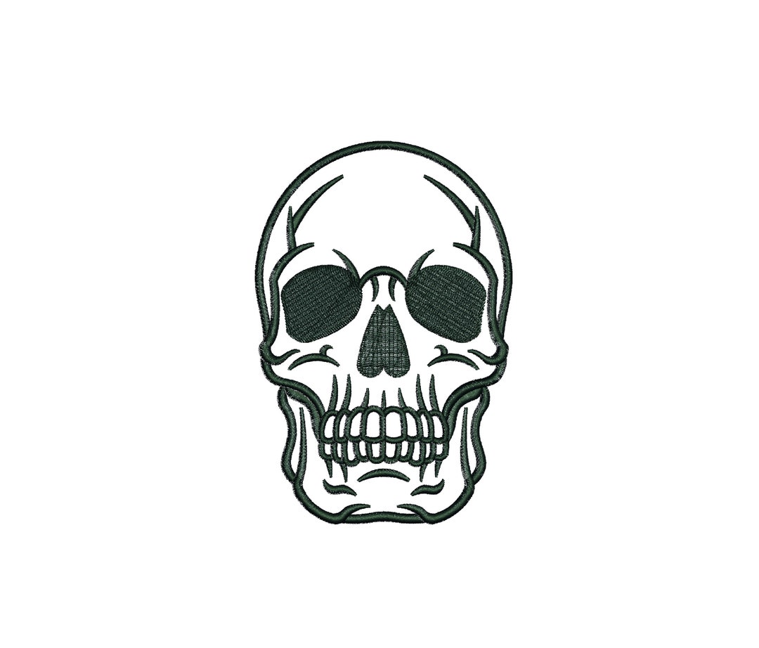 Skull Embroidery Design Files for Machine Embroidery. - Etsy