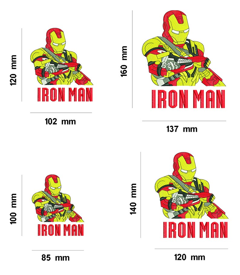 Iron Man Embroidery Design Files for Machine | Etsy