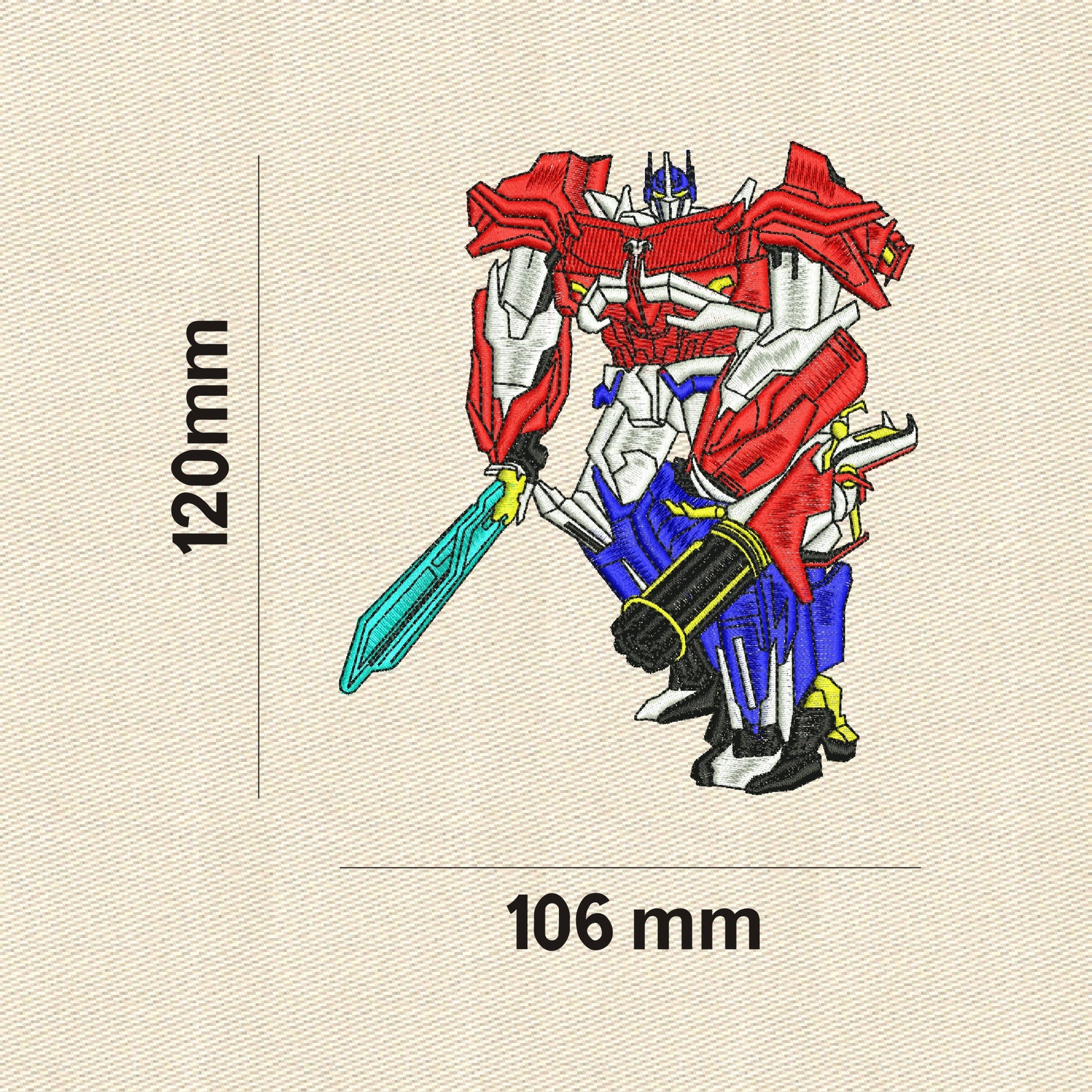Optimus Prime Embroidery Design.machine Embroidery - Etsy