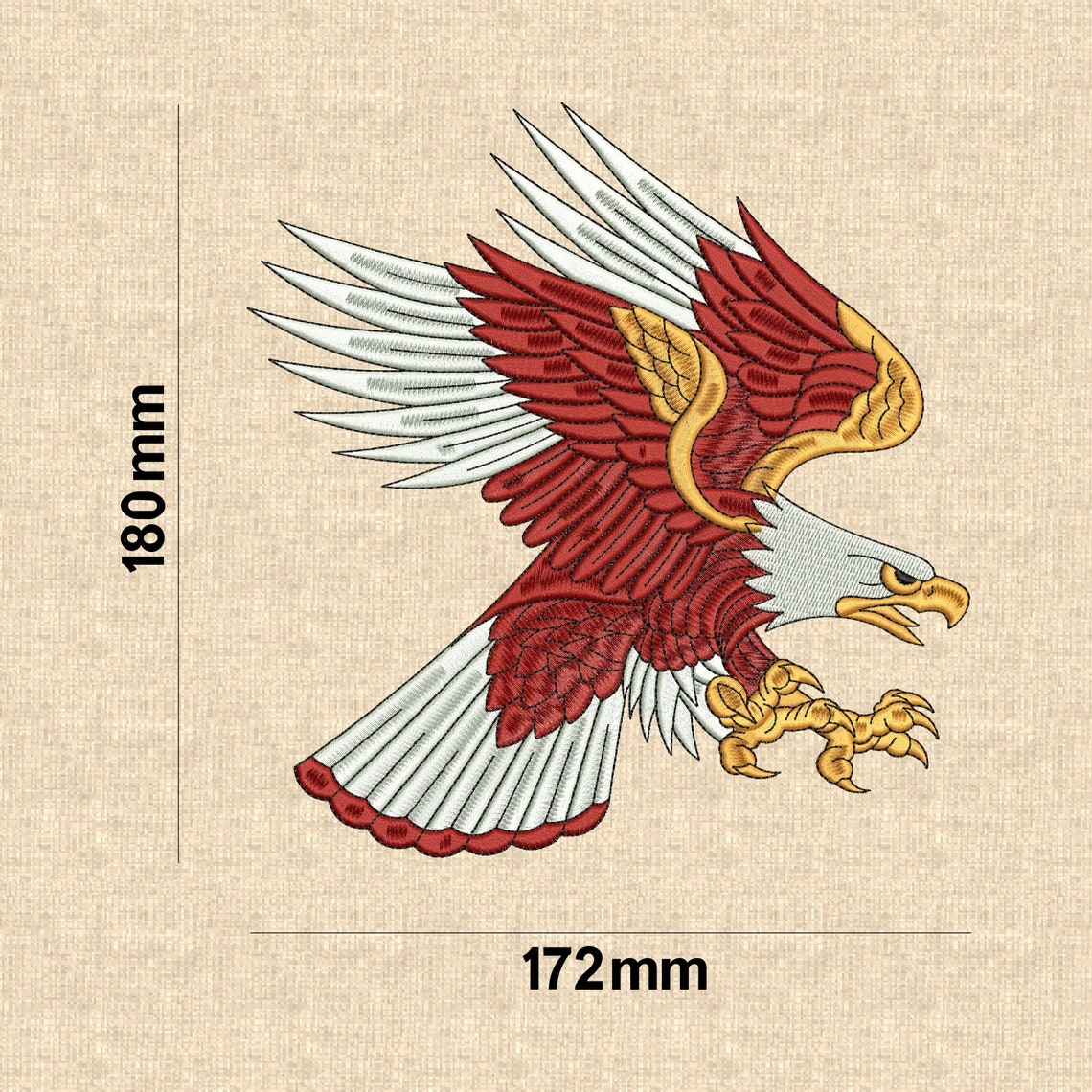 Eagle embroidery design files for machine embroidery.eagle | Etsy