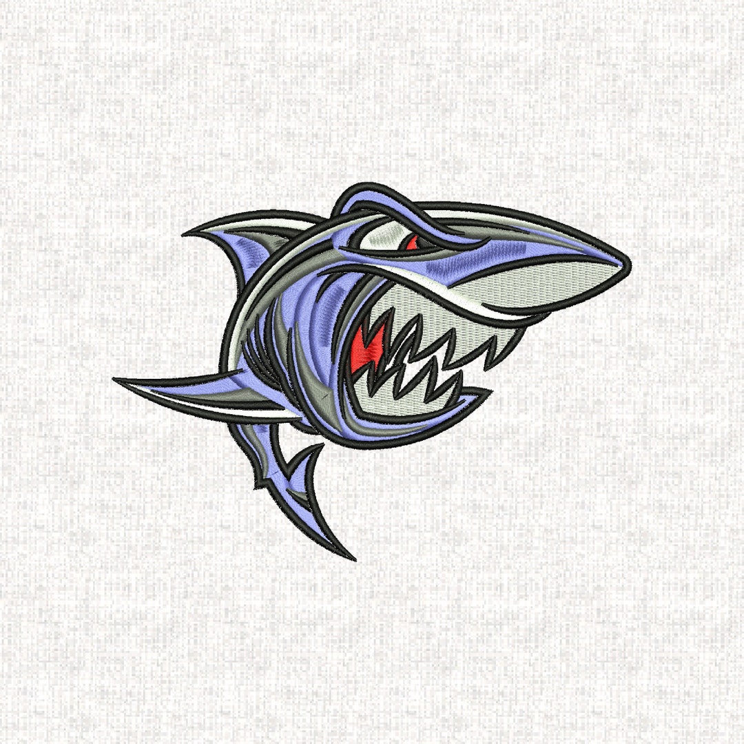 Shark Embroidery Design Files for Machine Embroidery.shark Embroidery ...