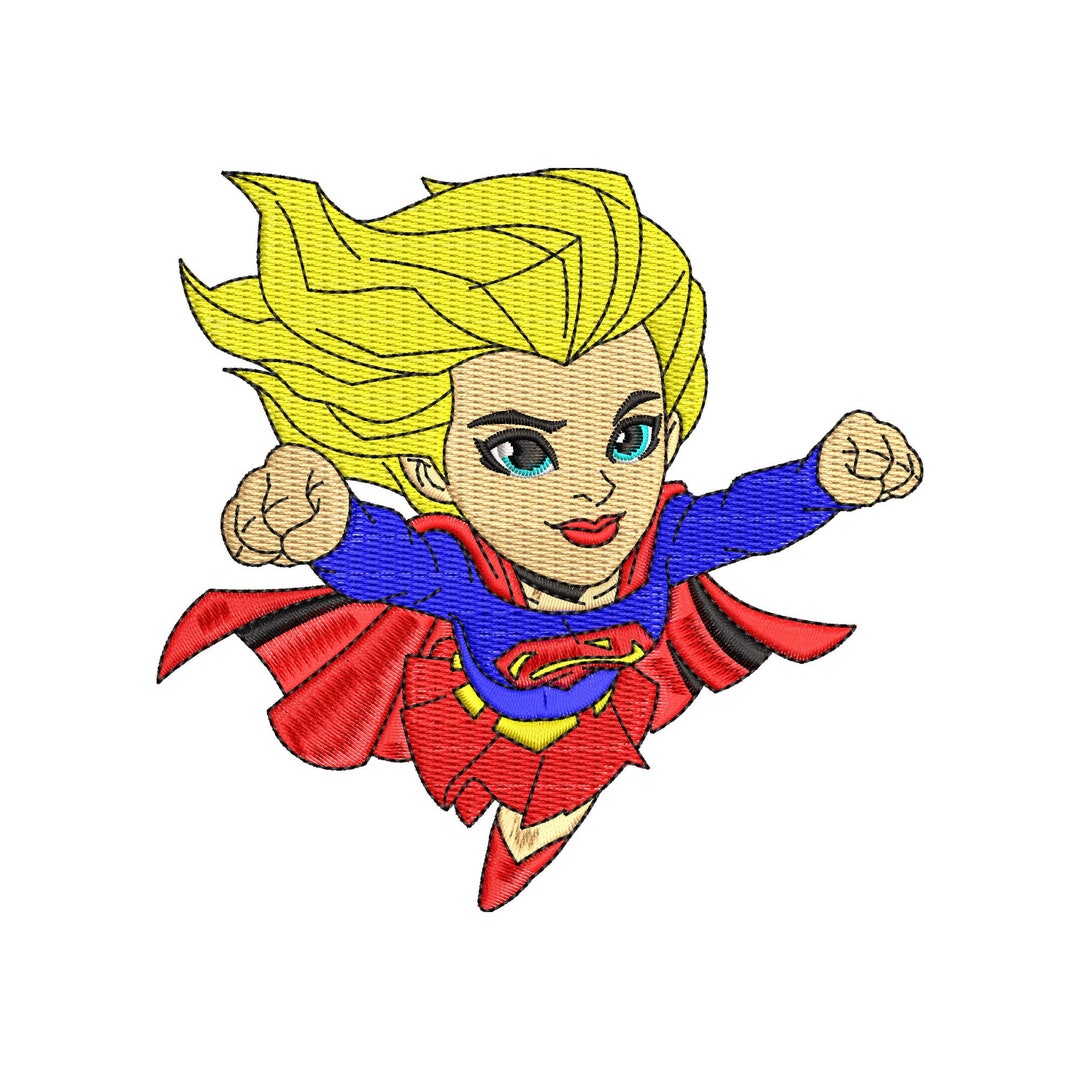 Super Girl Embroidery Design Files for Machine Embroidery. - Etsy