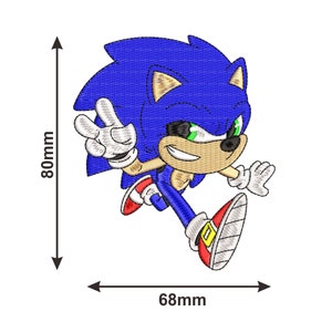 Sonic the Hedgehog Embroidery Design Files for Machine Embroidery. - Etsy