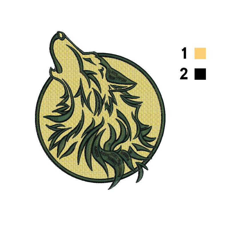 Wolf Embroidery Design Files for Machine Embroidery. - Etsy