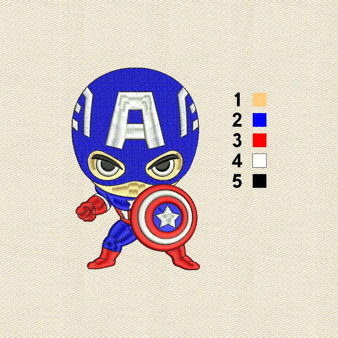 Captain America Embroidery Design Files for Machine - Etsy India