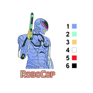 Robocop Embroidery Design Files for Machine Embroidery. - Etsy
