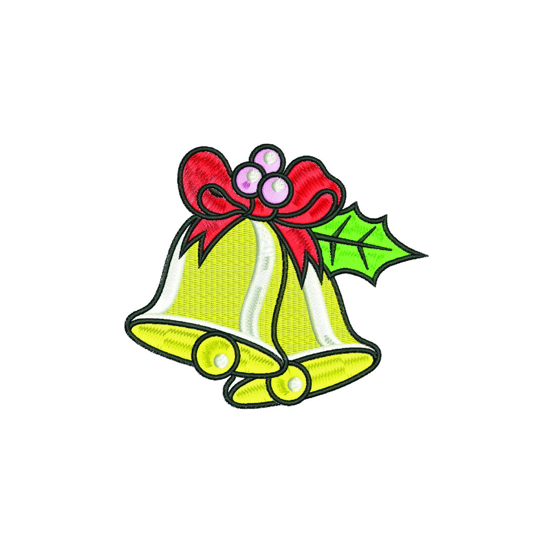 Christmas Bells Embroidery Design.christmas Bells Design.christmas ...