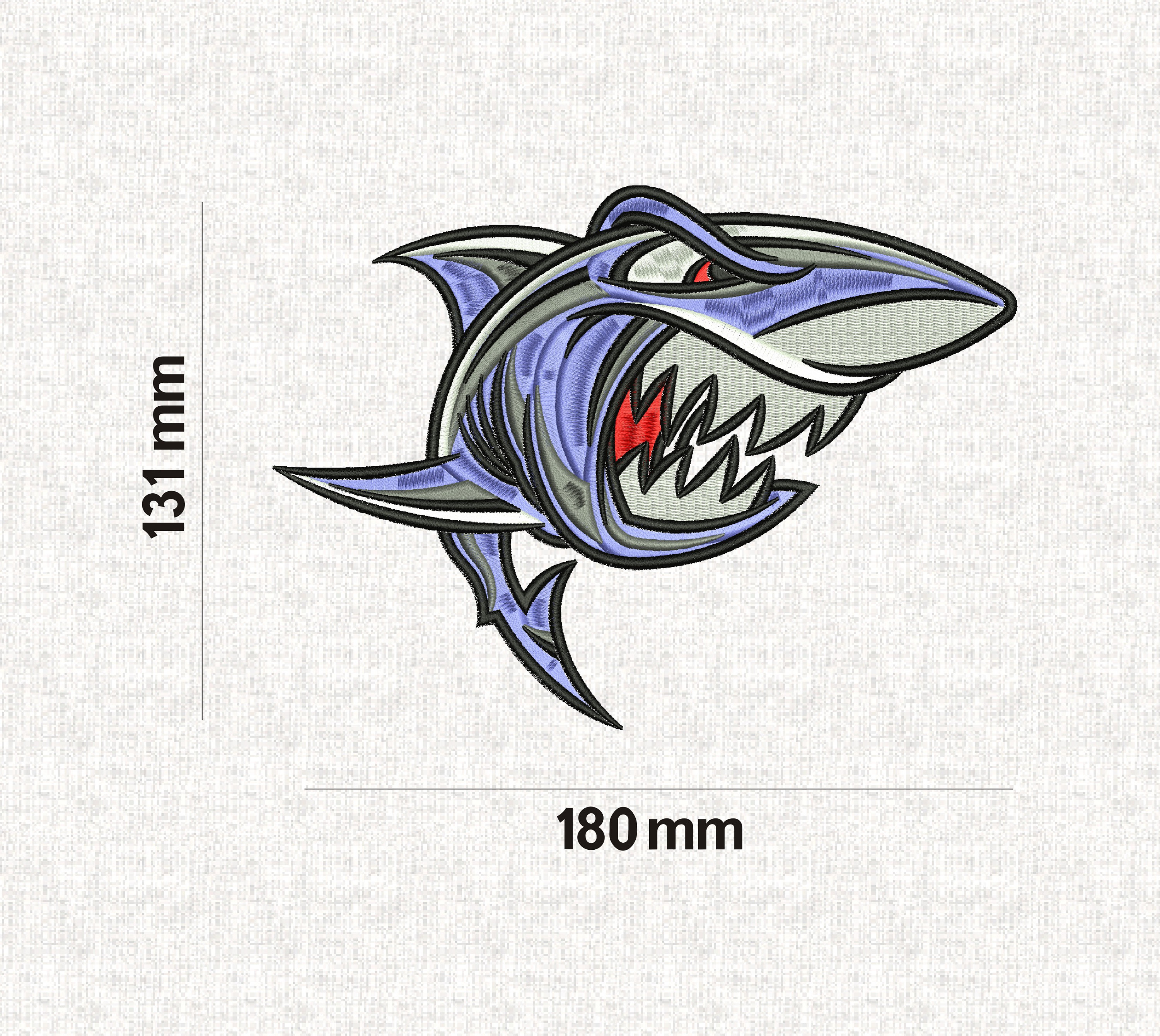 Shark Embroidery Design Files for Machine Embroidery.shark - Etsy