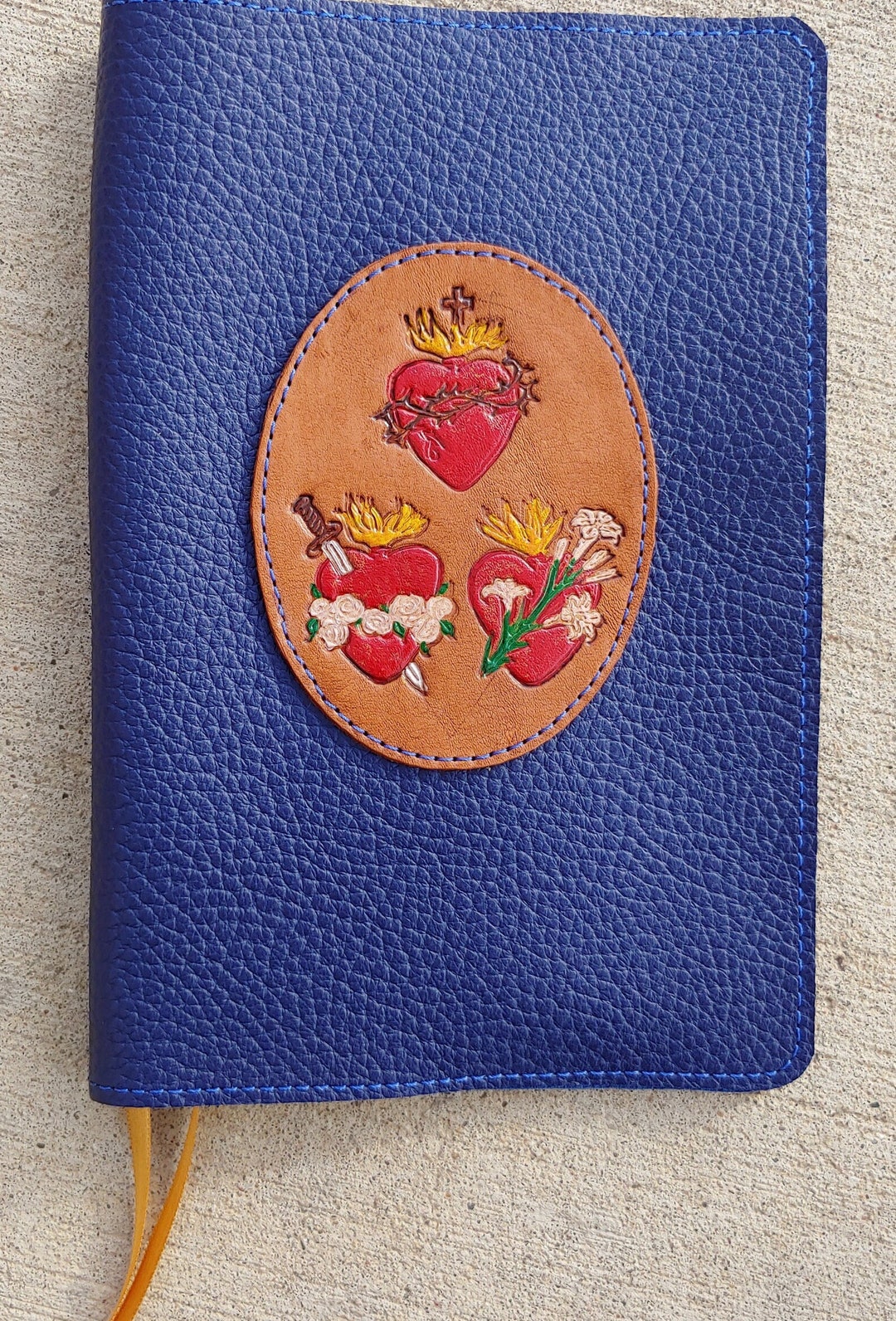 Large-print Magnificat Book Cover / Three Hearts on Hunter Green ...