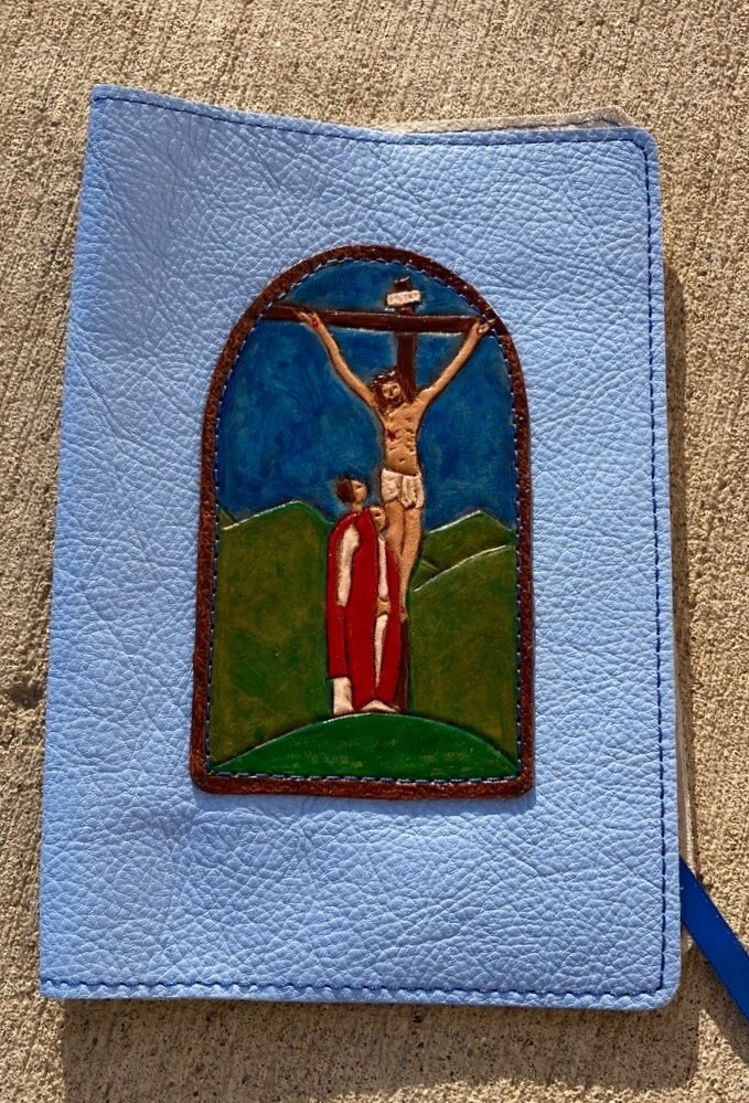 Blue Magnificat Book Cover/ Leather Magnificat Cover/ Leather Prayer ...