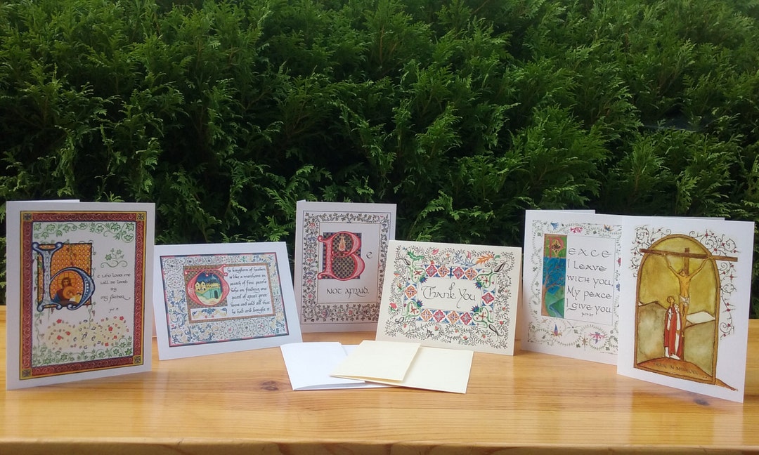 Christian Notecards | Handmade Art Prints, Inspirational A2 Cards - Etsy