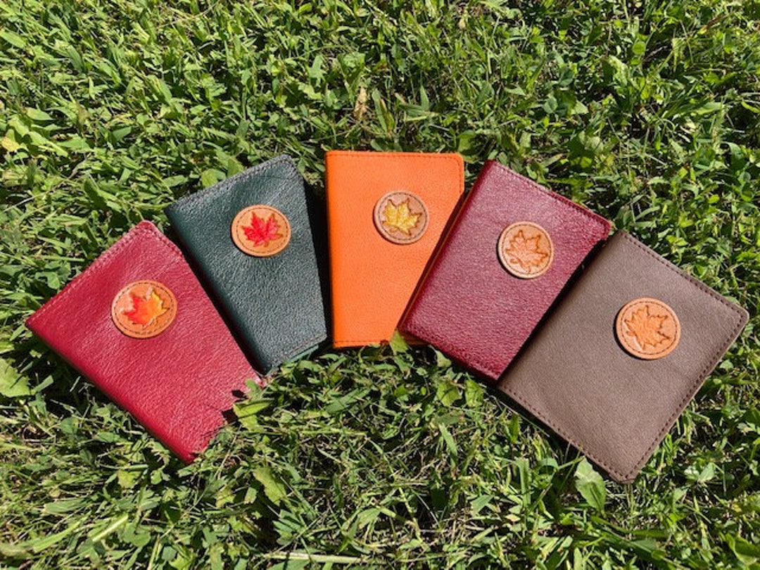 Leather Covered Notebook / Fall Color Notebook / Refillable Notebook ...