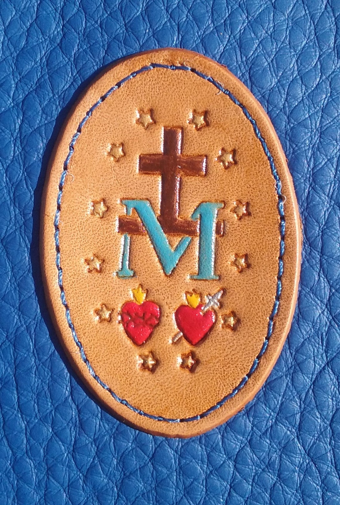 Blue Magnificat Book Cover/ Leather Magnificat Cover/ Leather Prayer ...