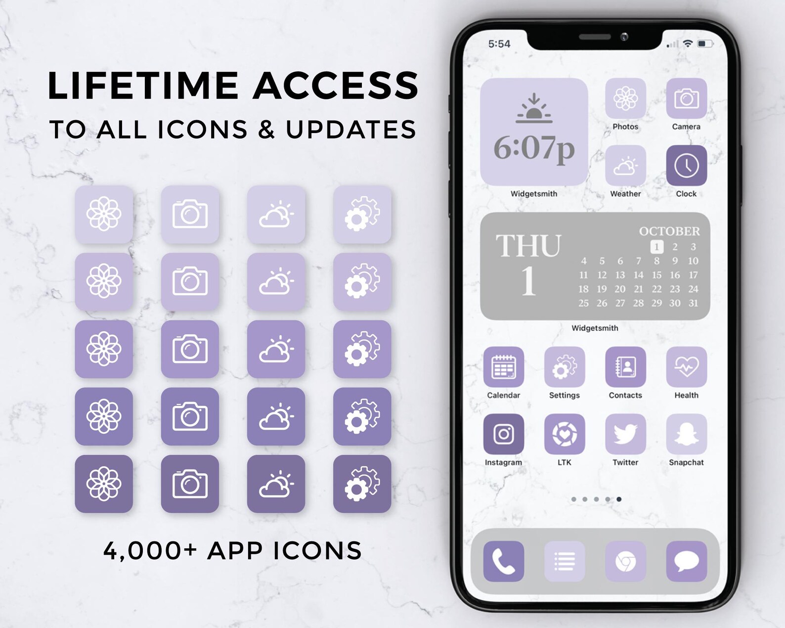 Ios 14 Icons Purple Purple Ios 14 Aesthetic App Icons - Etsy