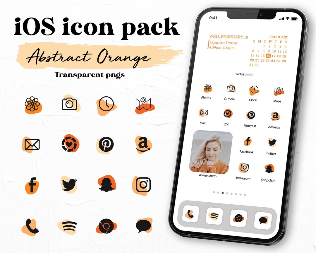 Ios 14 Icons Orange Transparent | Orange Ios 14 Aesthetic | App Icons ...