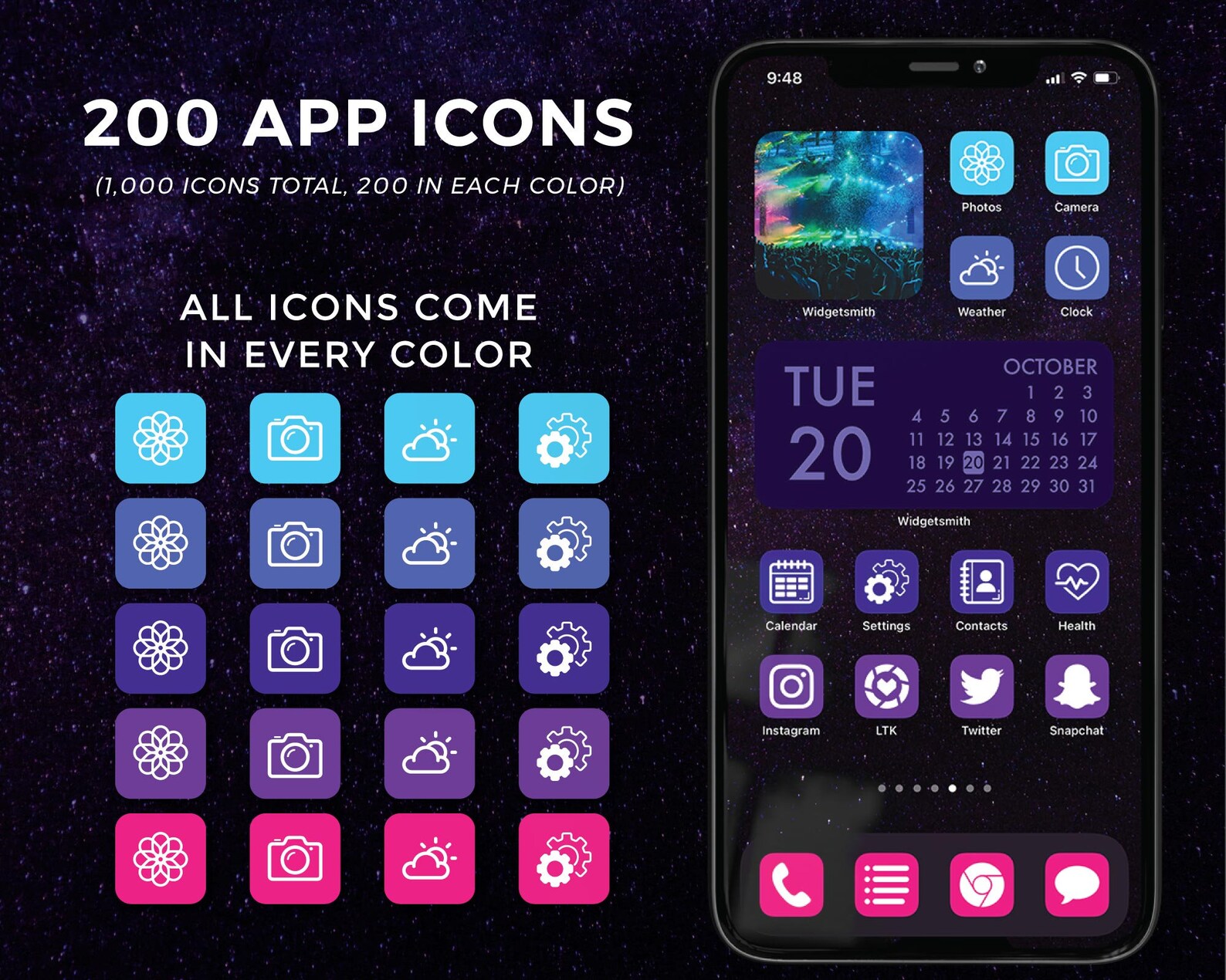 Ios 14 Icons Purple Ios 14 Aesthetic Pink App Icons | Etsy