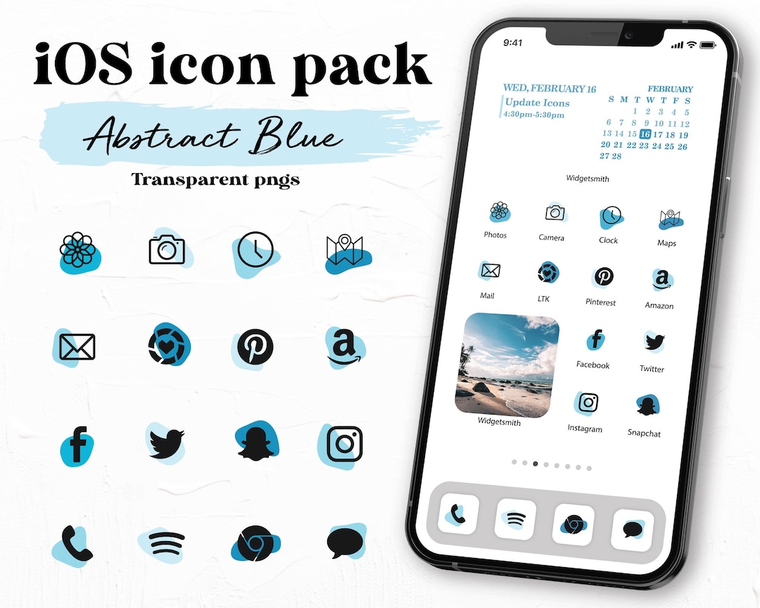 Ios 14 Icons Blue Transparent | Blue App Icons | Ios 14 Aesthetic ...