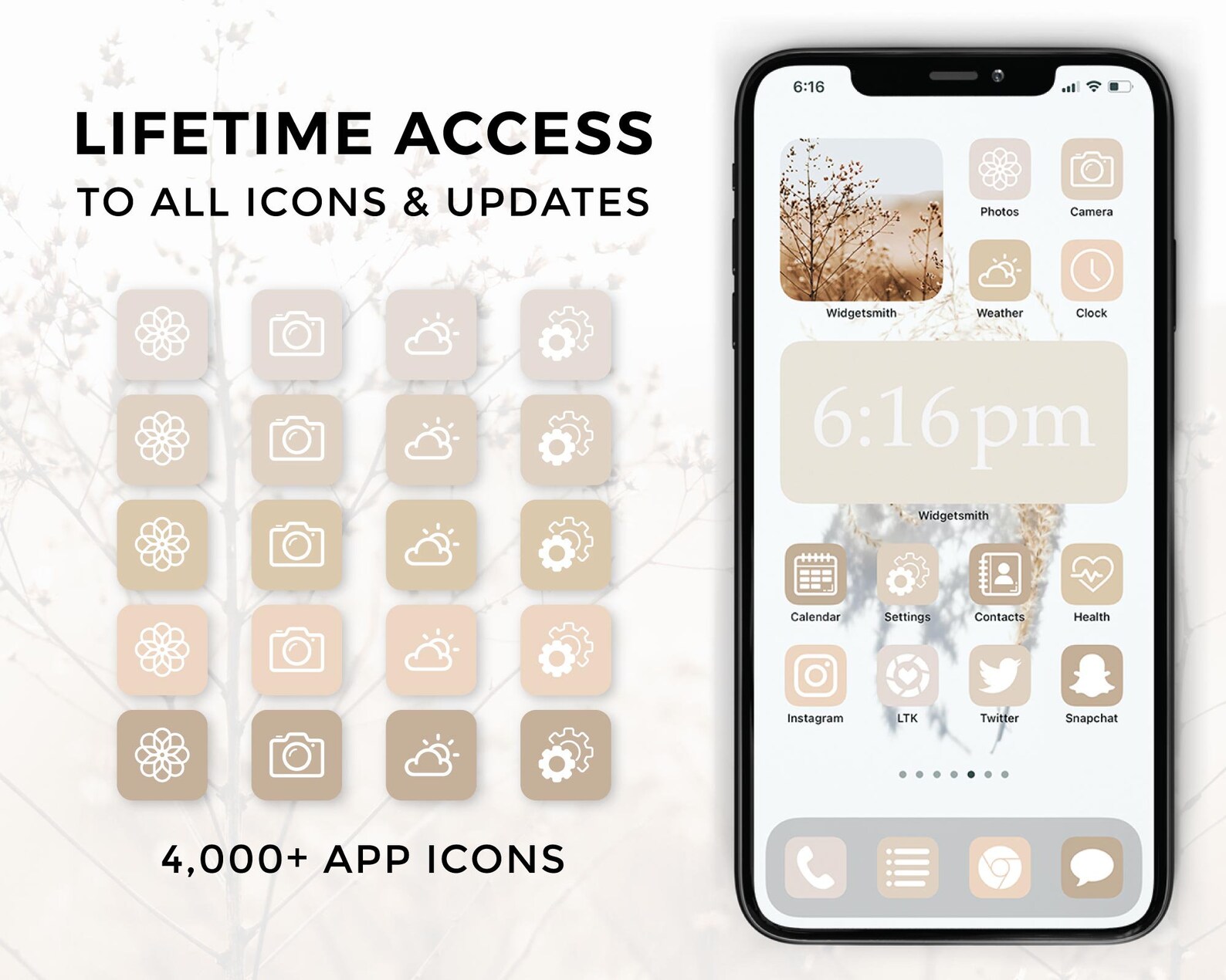 Ios 14 Icons Beige Neutral App Icons Cream Ios 14 - Etsy