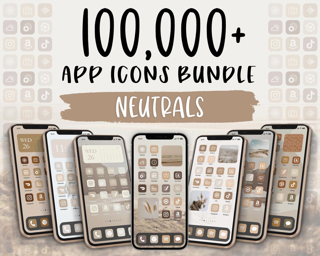 100,000+ Ios 14 Icons | Neutral App Icons | iPhone App Icons | Ios 14 ...
