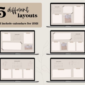 Desktop Wallpaper Organizer | 2021 Calendar | Mac Windows Organizer ...