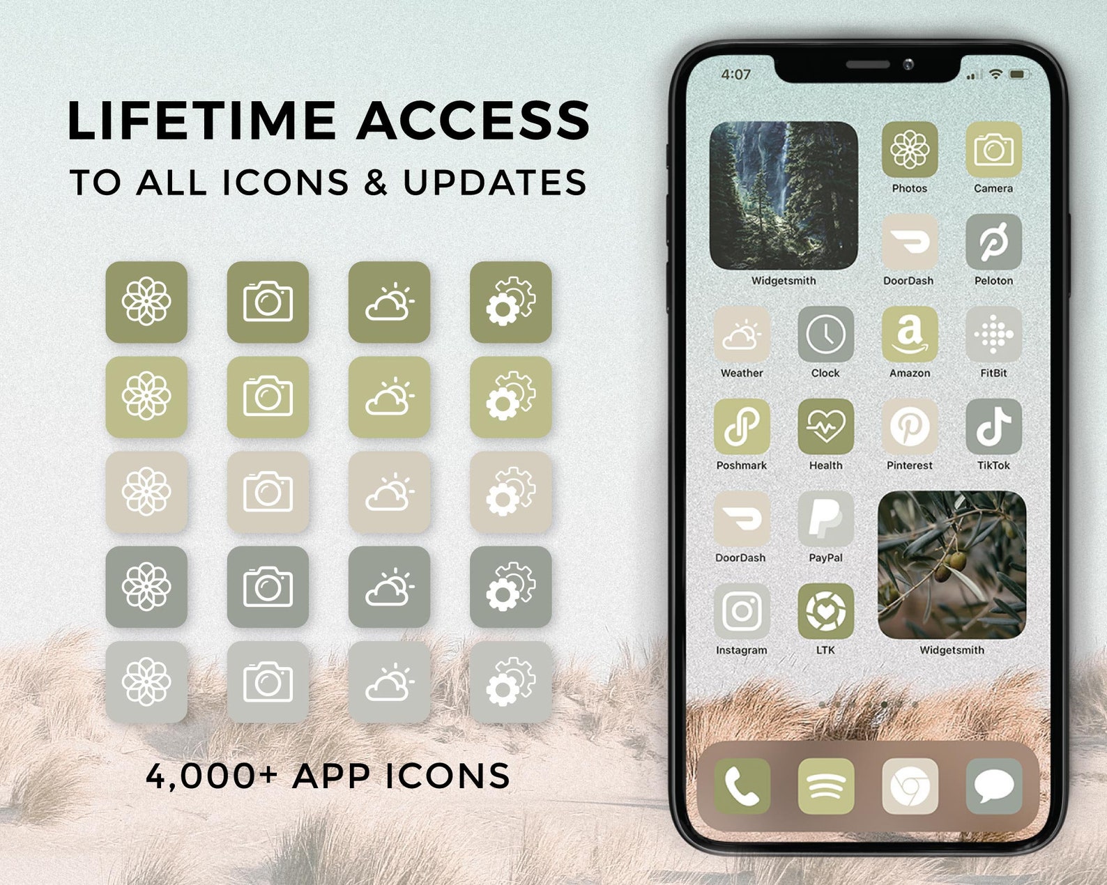 Ios 14 Icons Green Olive App Icons Ios 14 Aesthetic - Etsy