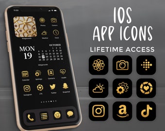 Gold App Icons - Etsy