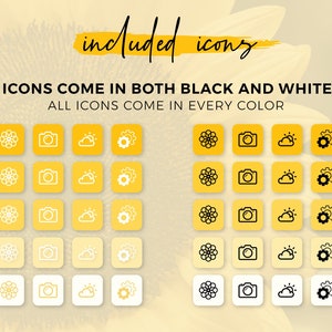 Ios 14 Icons Yellow | Yellow App Icons | Ios 14 Aesthetic | iPhone ...