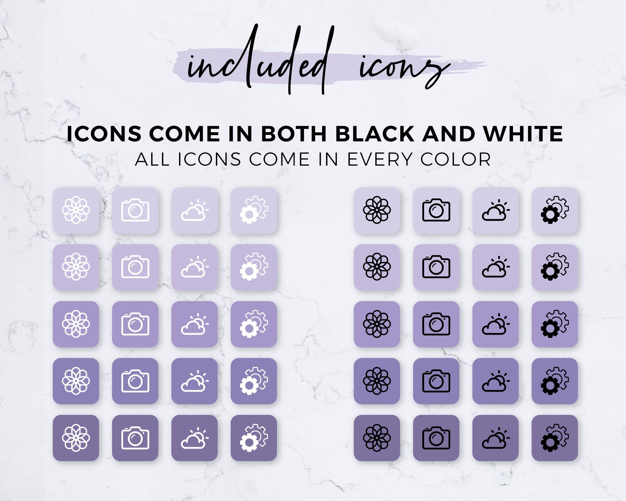 Ios 14 Icons Purple Purple Ios 14 Aesthetic App Icons - Etsy