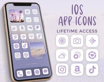 Purple App Icons - Etsy