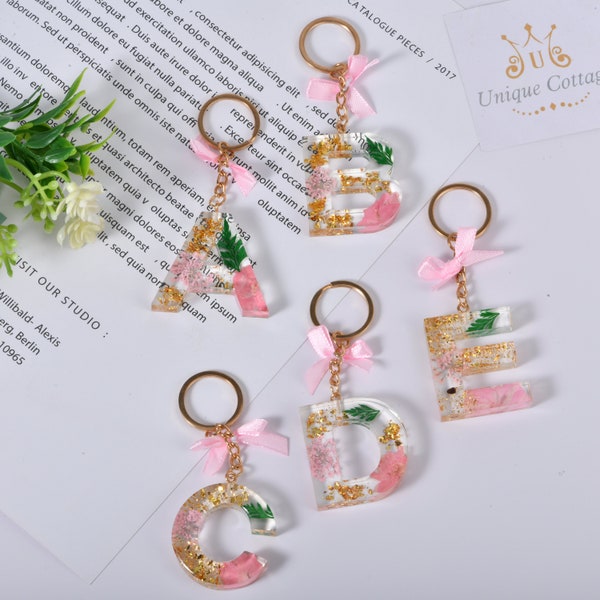 Resin Initial Keychain - Etsy