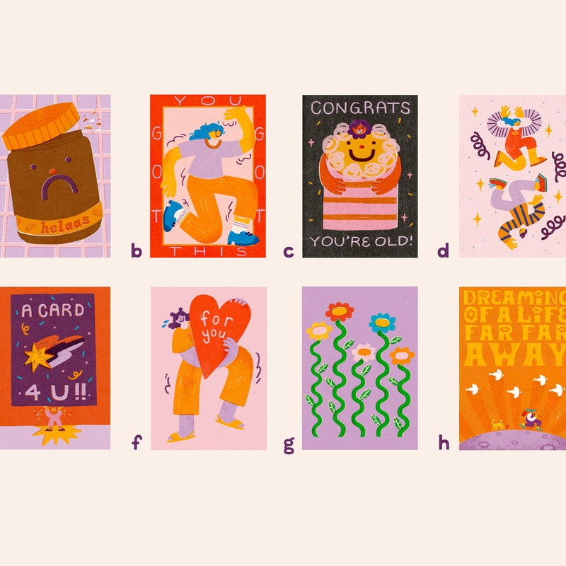 Illustrated Postcard - Etsy