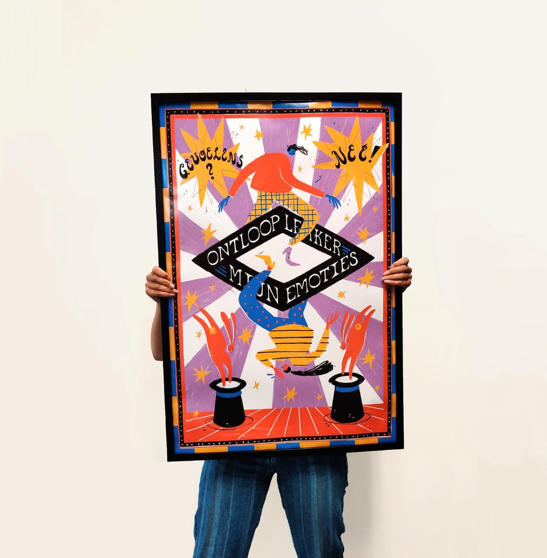 Large, Colourful Feelings Poster • Mental Health Emotions Wall Art ...