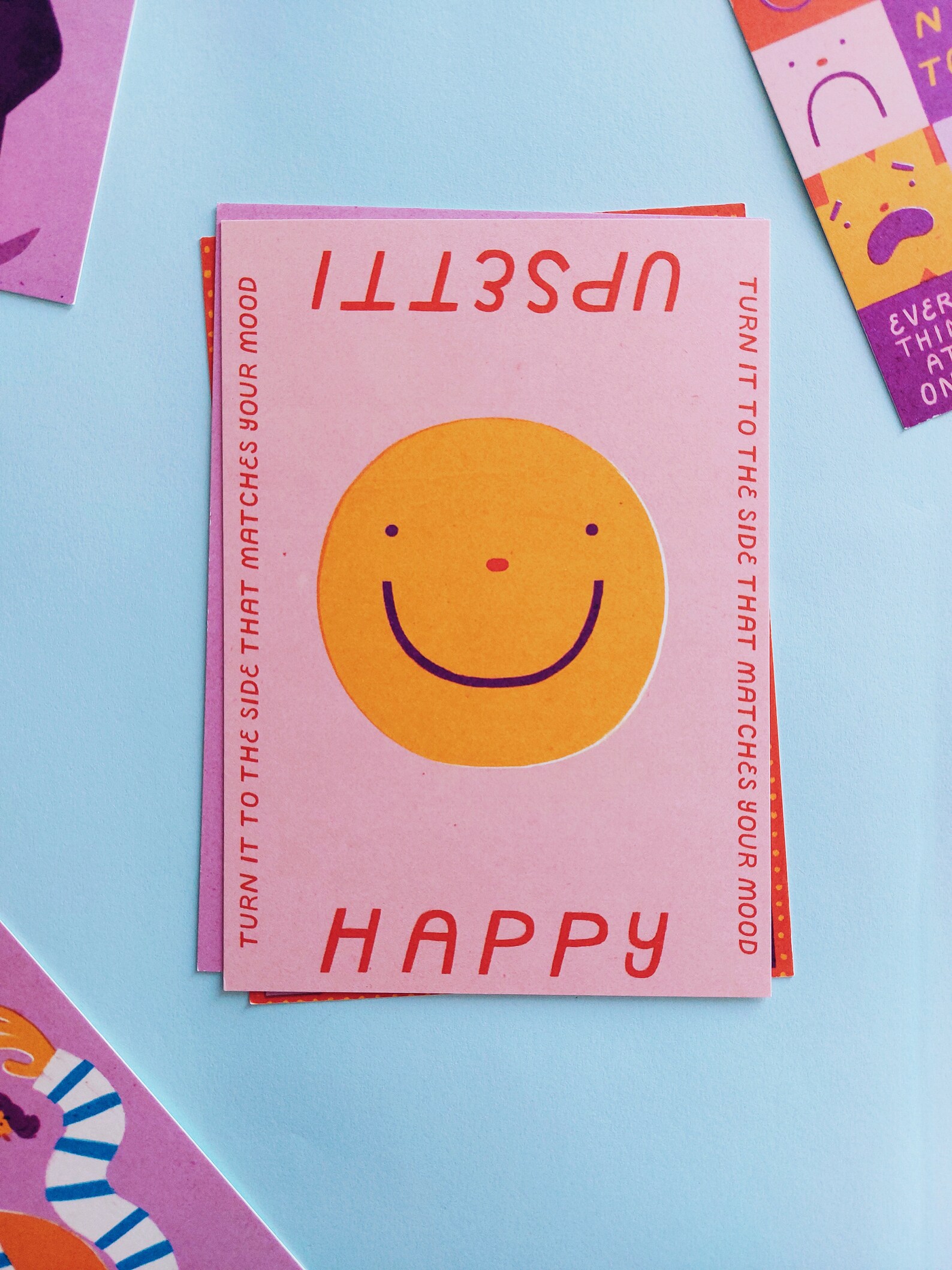 Set of 5 Illustrated Postcards | Emotions Postcards | Feelings Print ...