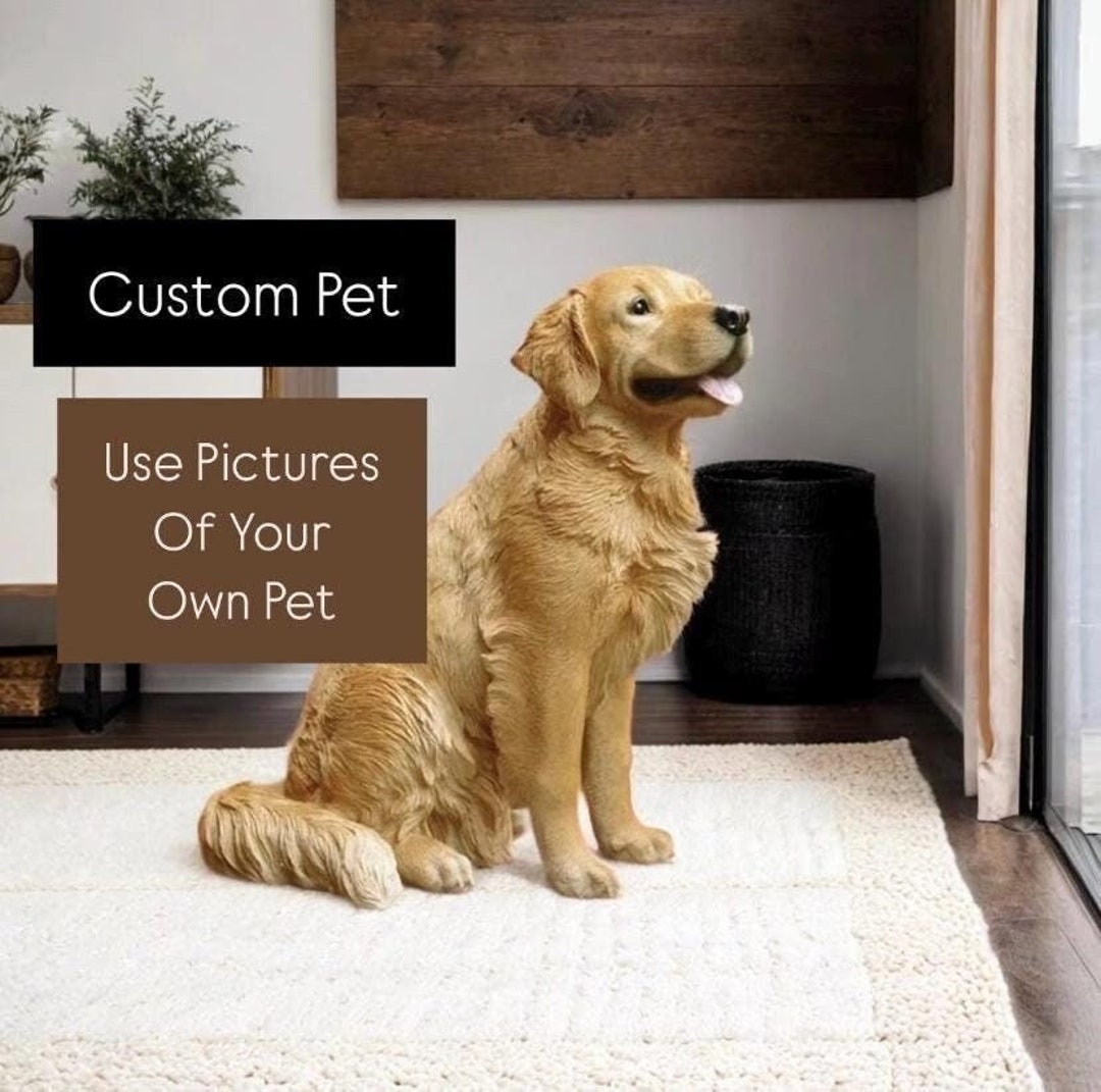 Personalised Pet Statue From Photo, Lifesize Custom Dog Memorial Gift ...