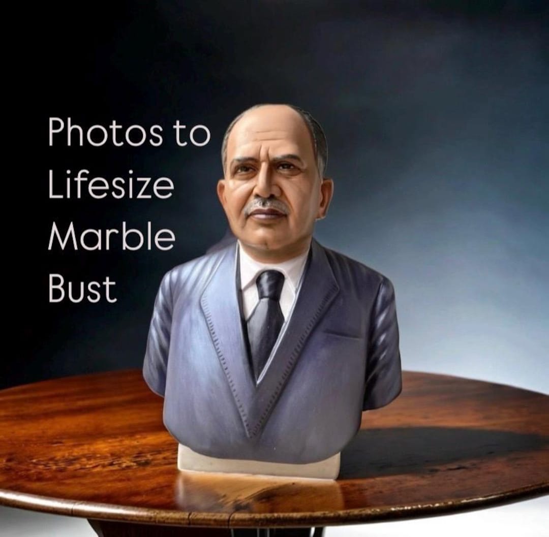 Personalized Marble Human Sculpture by Photo for Home, Memorial Sculpture Human Statue, Custom ...