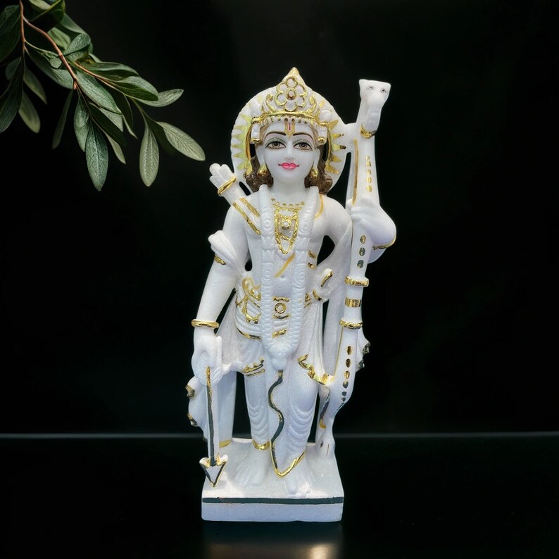 Ram Darbar Marble Statue customized, Pure White Marble Lord Rama ...