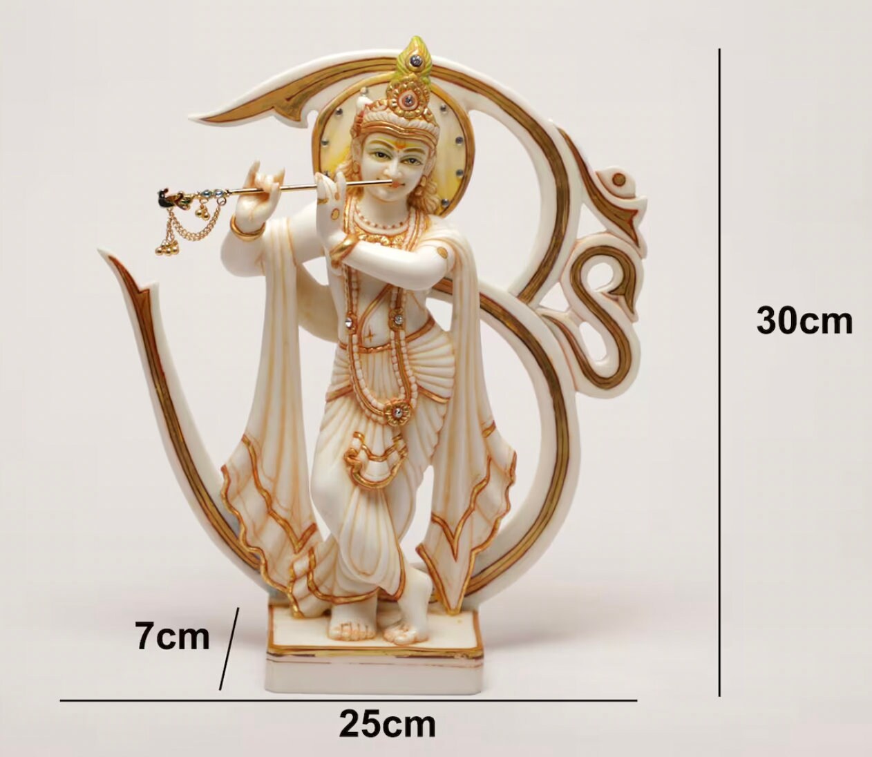Marble Krishna Ji Flute Playing Statue customizable Pure Marble ...